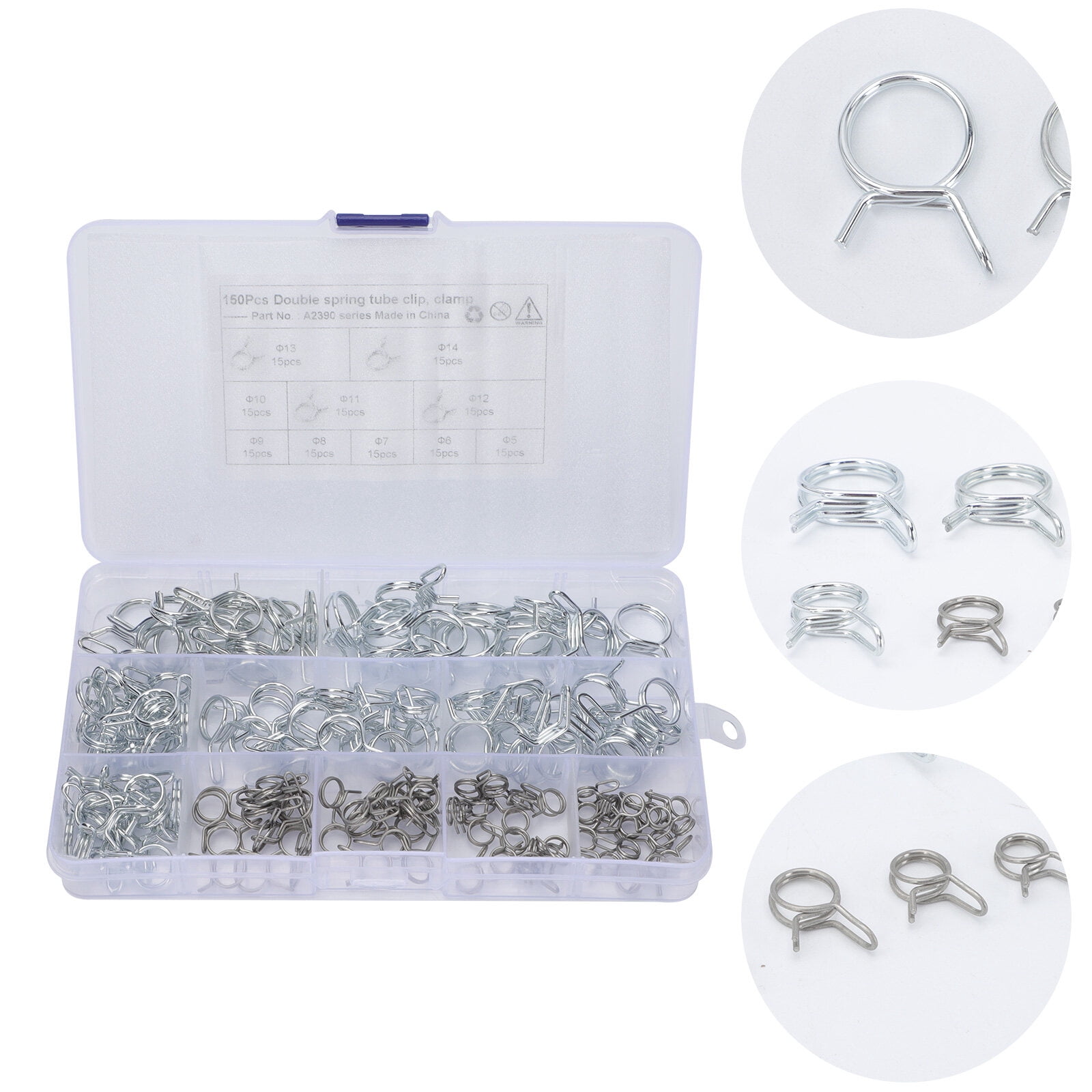 MLINS 150 Pcs Double-wire Clamp Adjustable Garden Hose White - Walmart.com