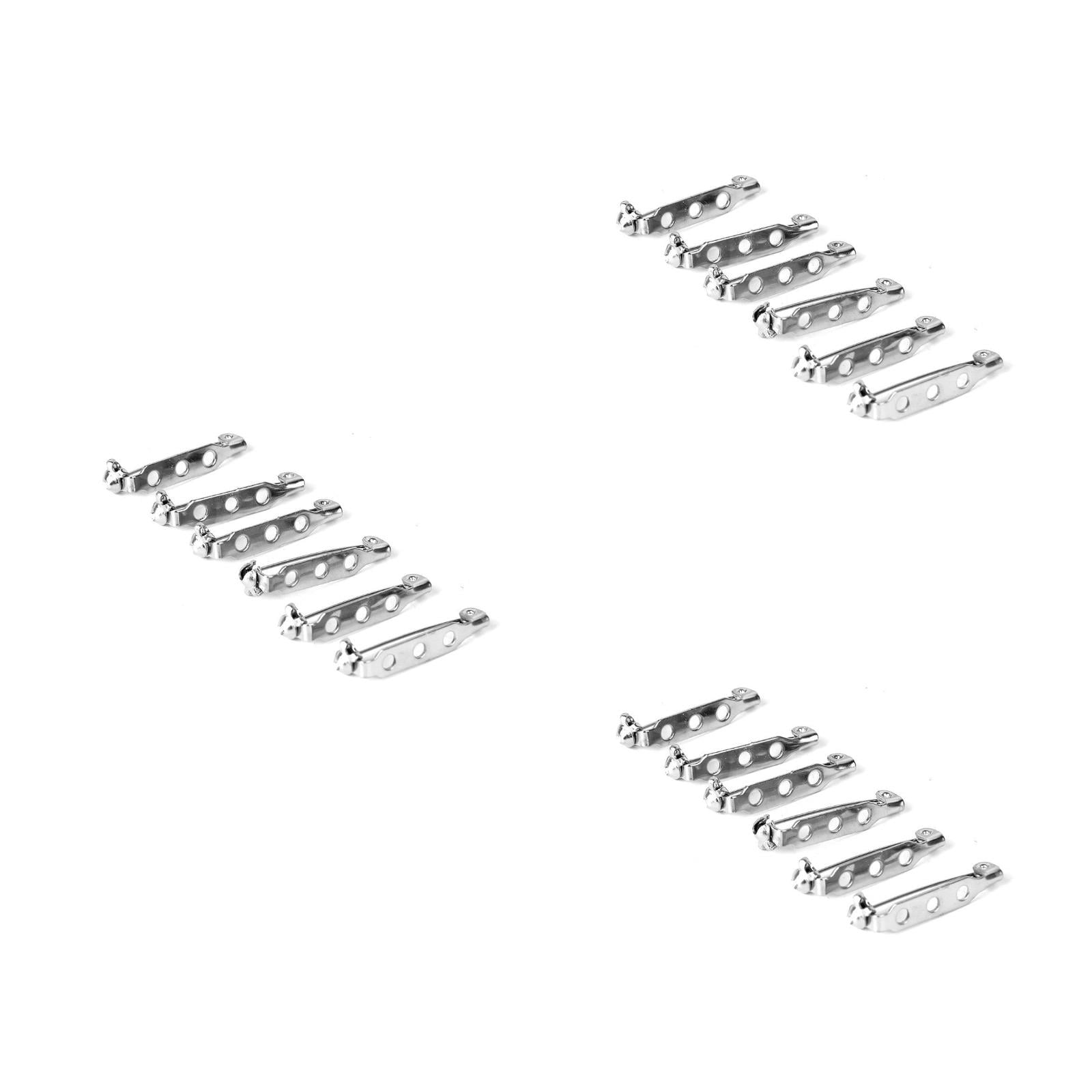 MLINS 150 pcs 25mm Stainless Steel Back Safety Catch Bar Brooch (Silver ...