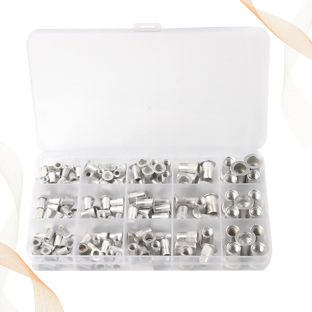 MLINS 150pcs Cylindrical Hollow Stainless Steel Rivet Nut Riveted ...
