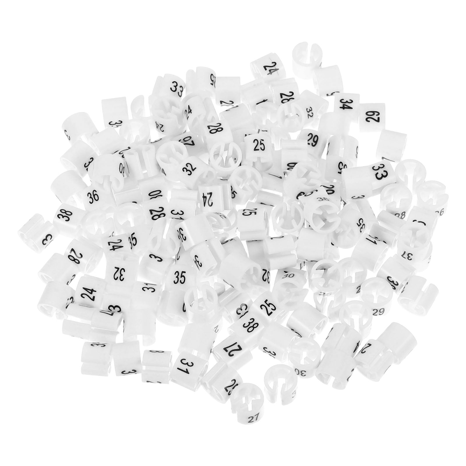 MLINS 150pcs Plastic Hanger Size Tags Clothes Small Size Rings for ...