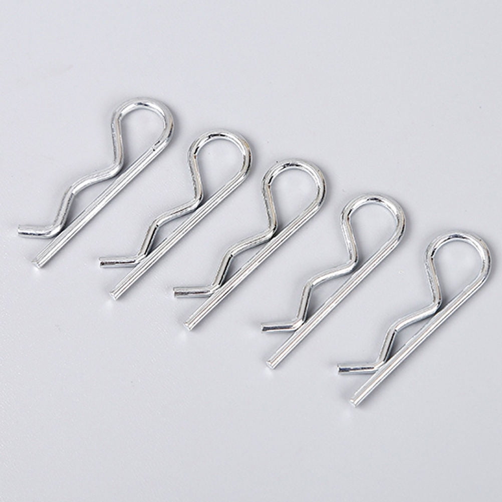 MLINS 150pcs R-Shaped Roll Spring Pin Small Metal (Silver White ...