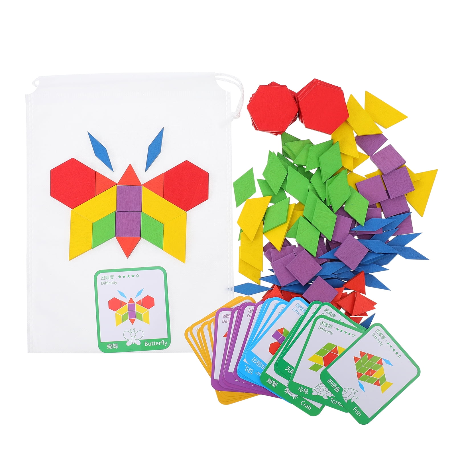 MLINS 155 PCS Tangram Brain Development Toy Mental Concentration Baby - Walmart.com