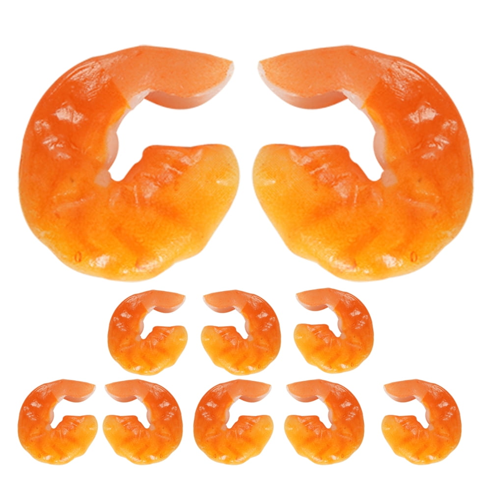 MLINS 15Pcs Simulated Peeled Shrimp Models Realistic Artificial Shrimp ...