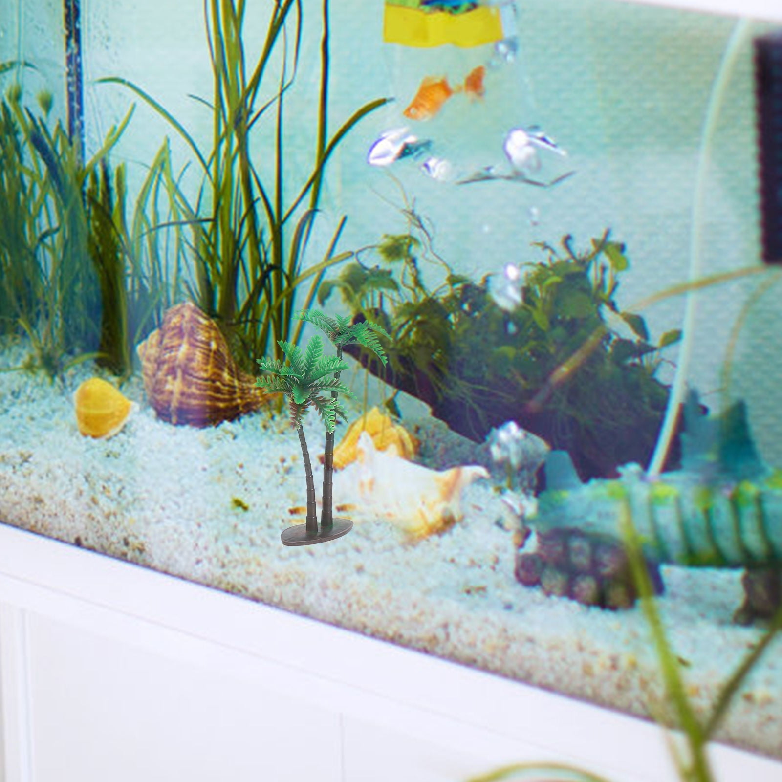 MLINS 15pcs Fake Coconut Tree Simulation Tree For Cake Decorations For Party And Bakery Plastic ...