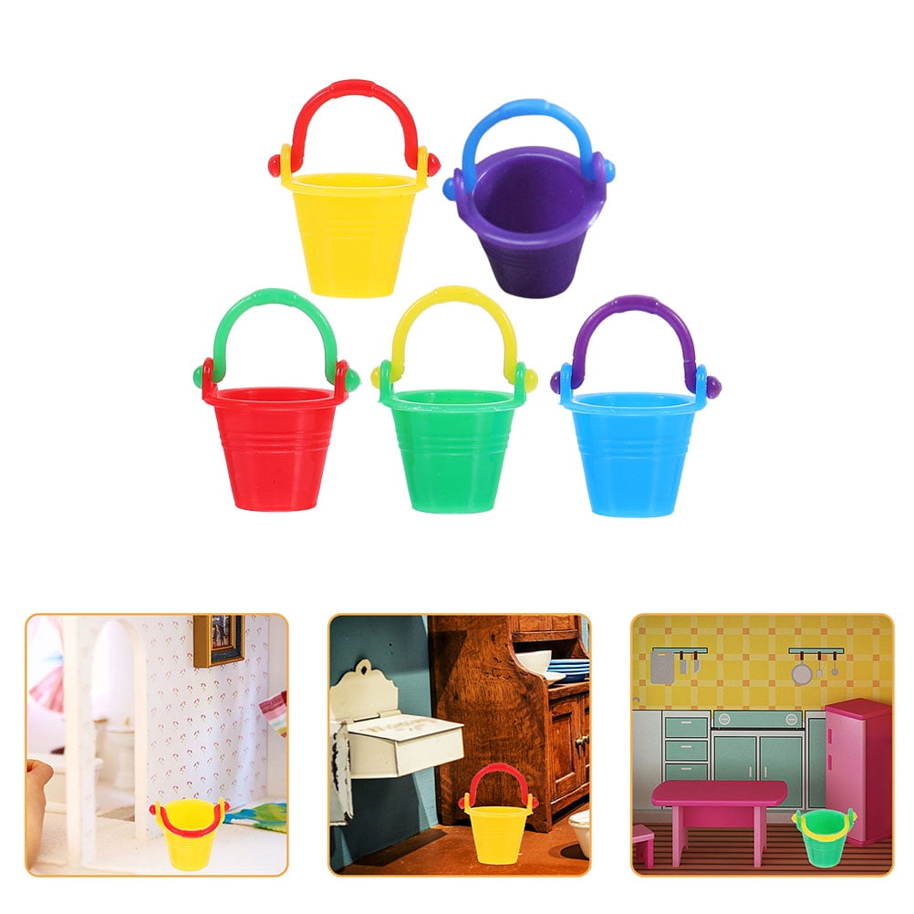 MLINS 15pcs Miniature Buckets Model Dollhouse Buckets Mini Buckets ...