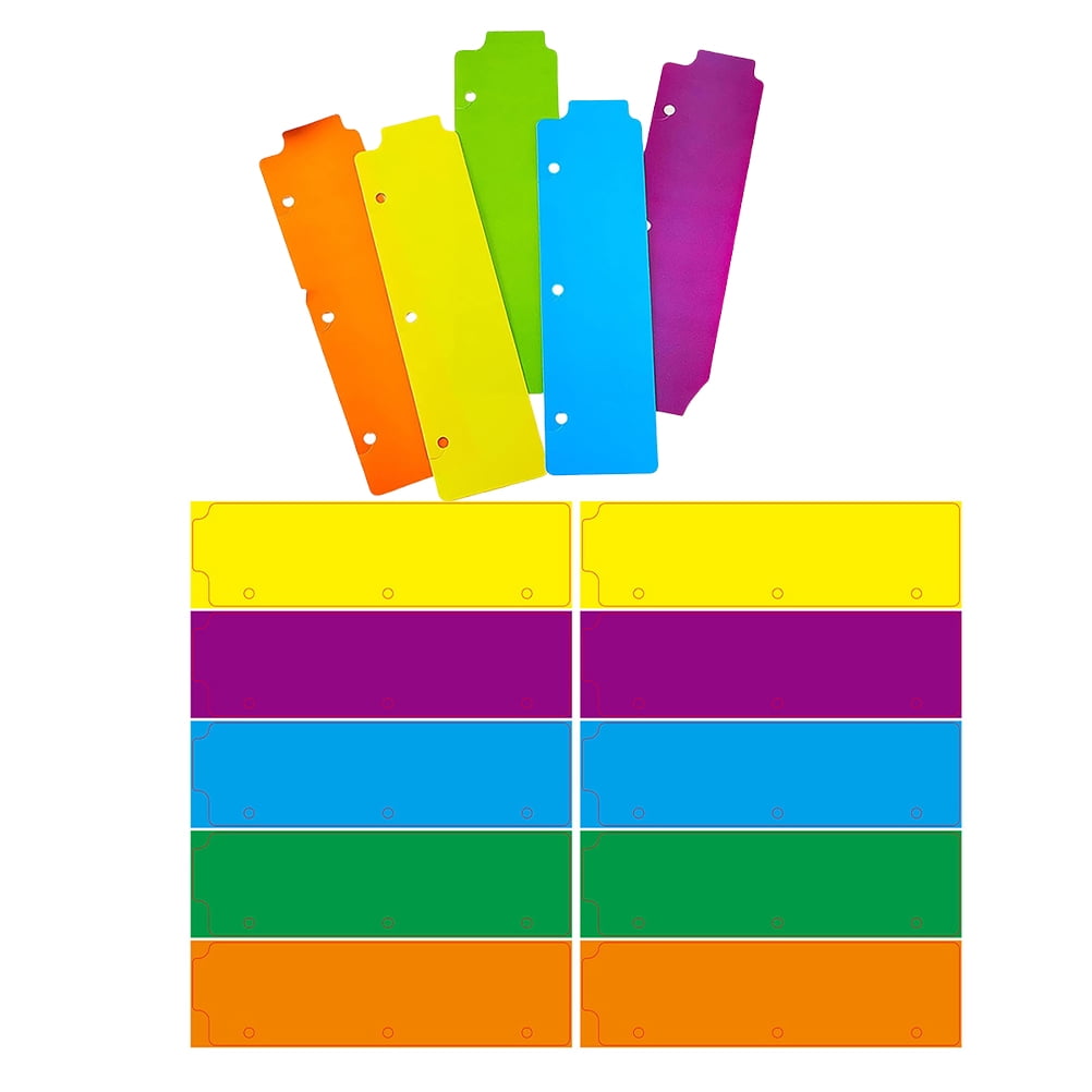 MLINS 15pcs Three Ring Binder Plastic Clapboard Snap-in Bookmarks ...