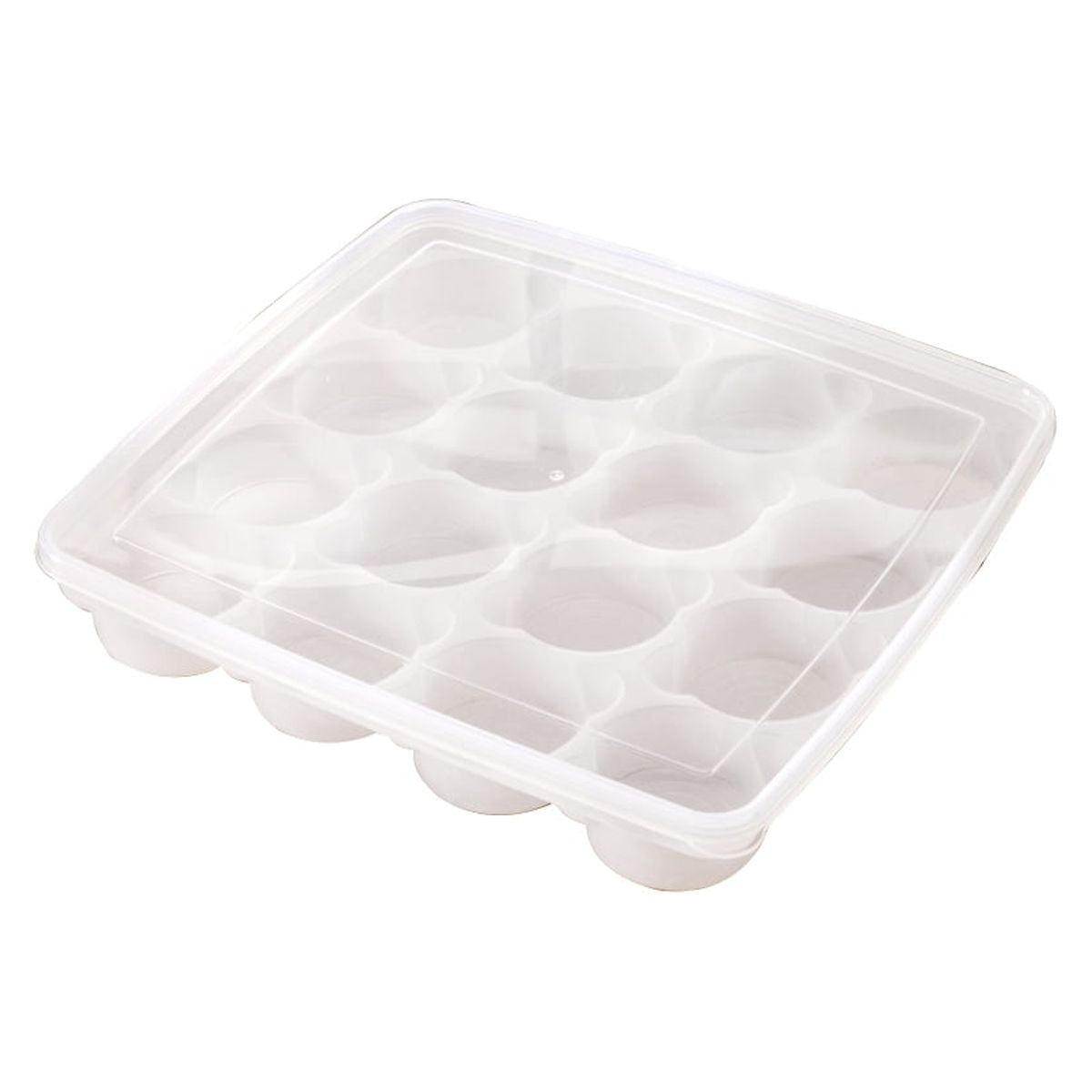 MLINS 16 Cavity Fridge Organizer Cupcake Storage Containers White ...