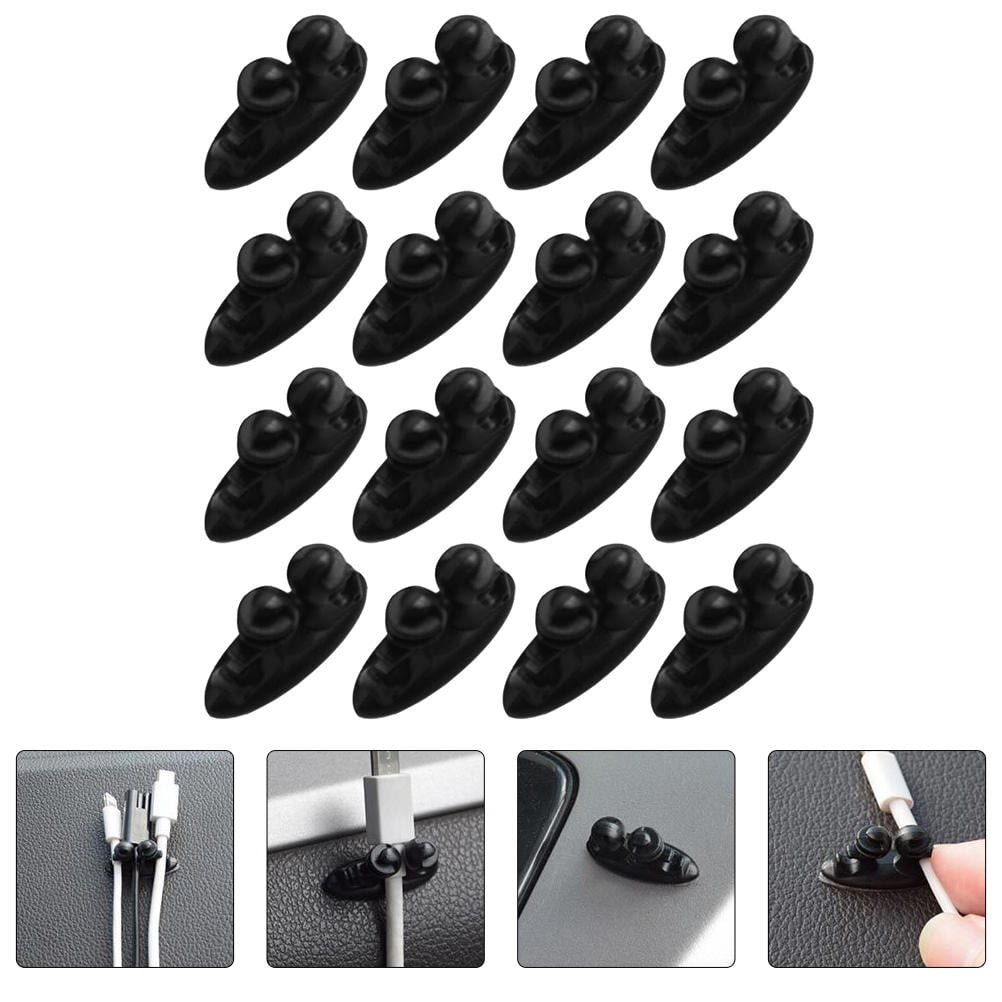 MLINS 16 Pcs Cable Management Clip Clips with Storage Covers Black ...