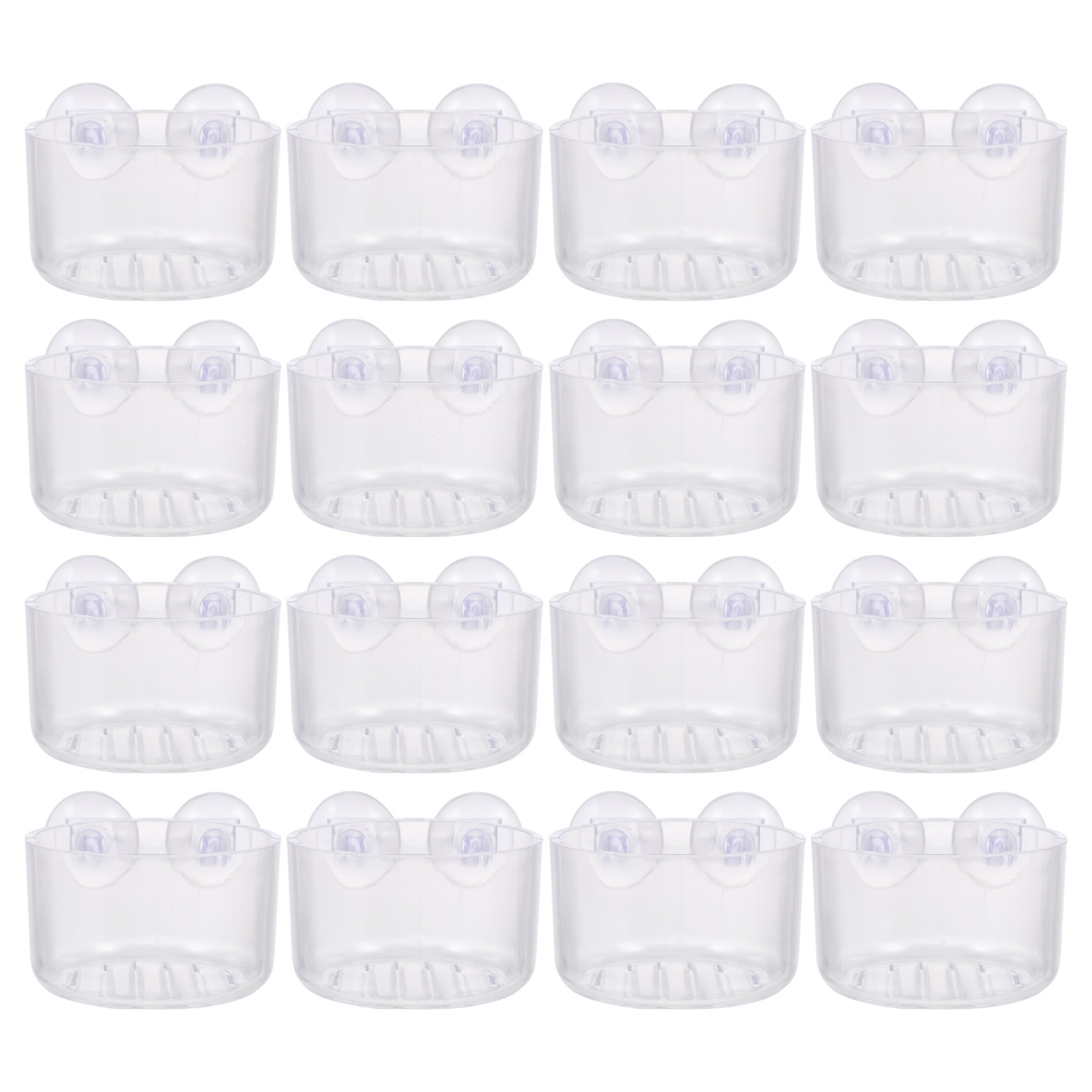 MLINS 16 Pcs Fish Tank Red Worm Cup Food Holders Aquarium Feeding ...