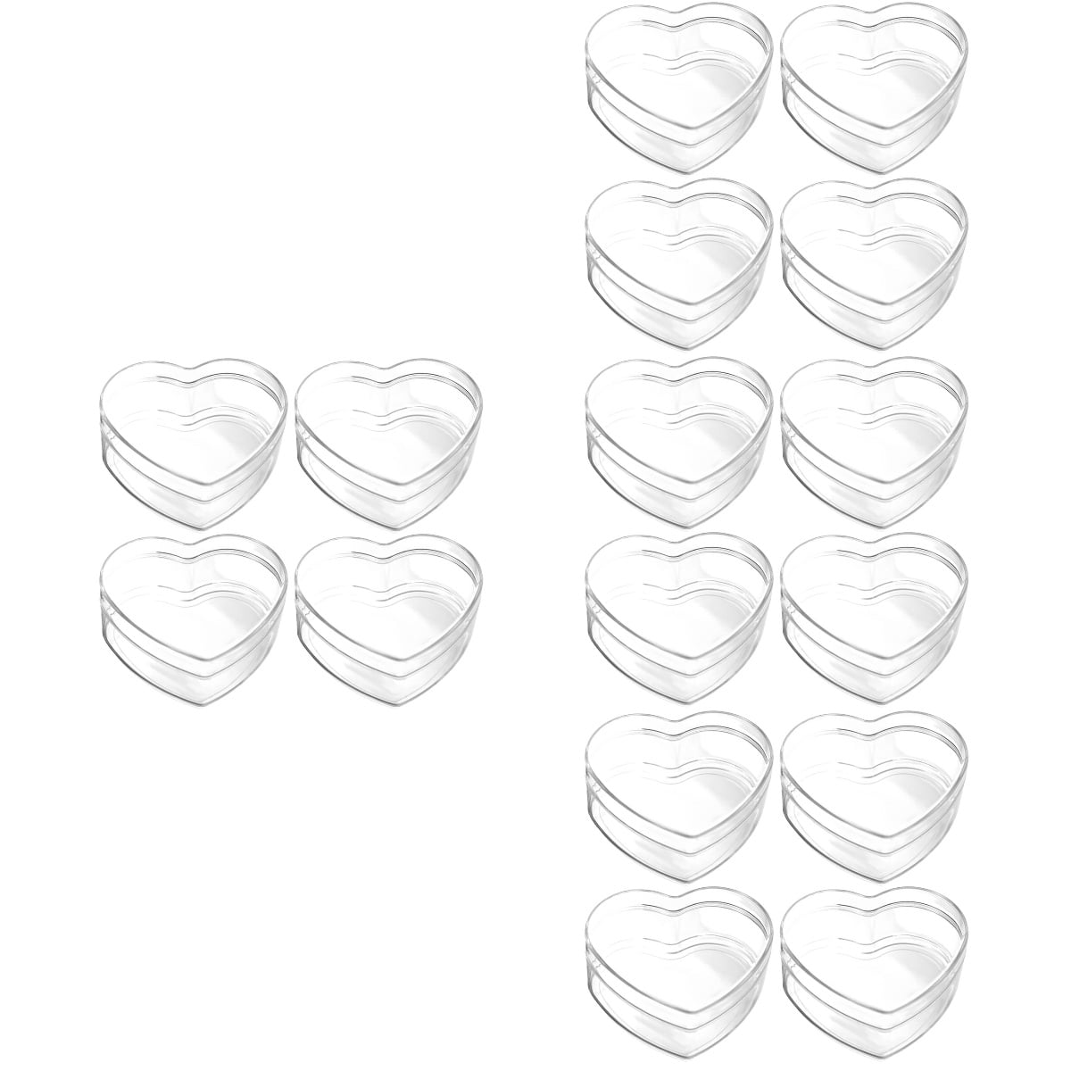 MLINS 16 Pcs Heart Candies Boxes Transparent Treat Boxes Candy Packing ...