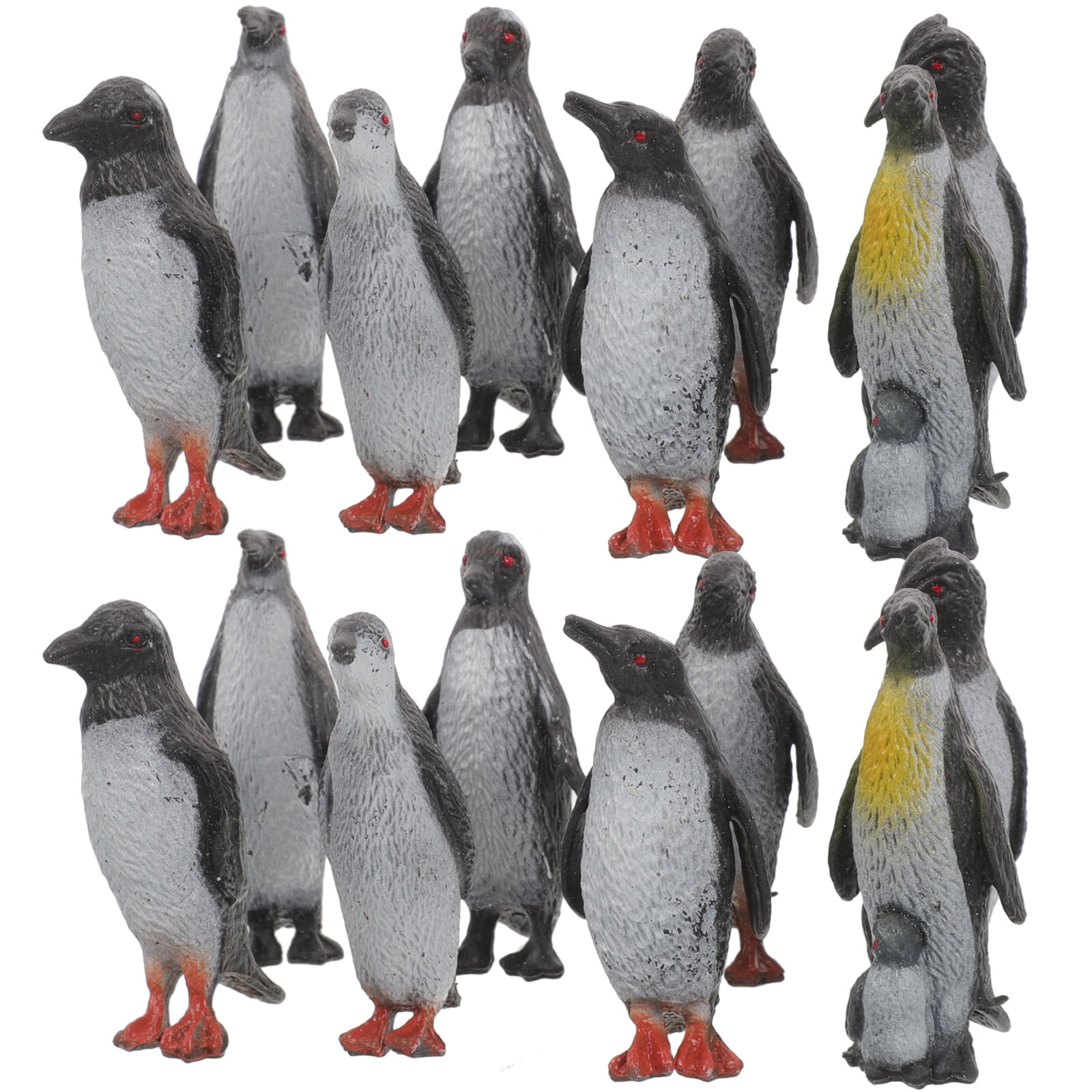 MLINS 16 Pcs Simulation Penguin Realistic Animal Model Toys Vivid ...