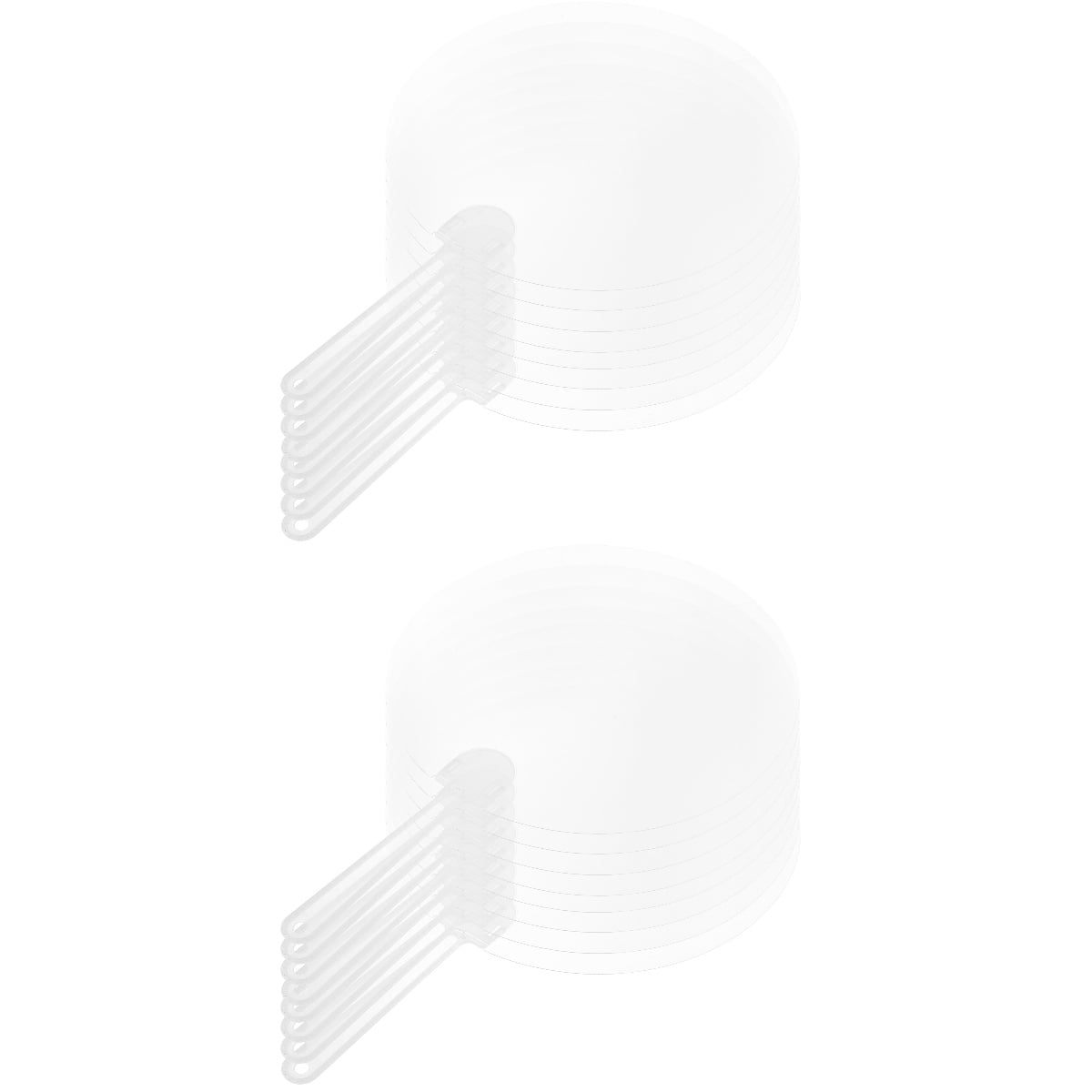 MLINS 16 pcs Handcrafted Blank Fans Transparent Hand DIY Fans Hand ...