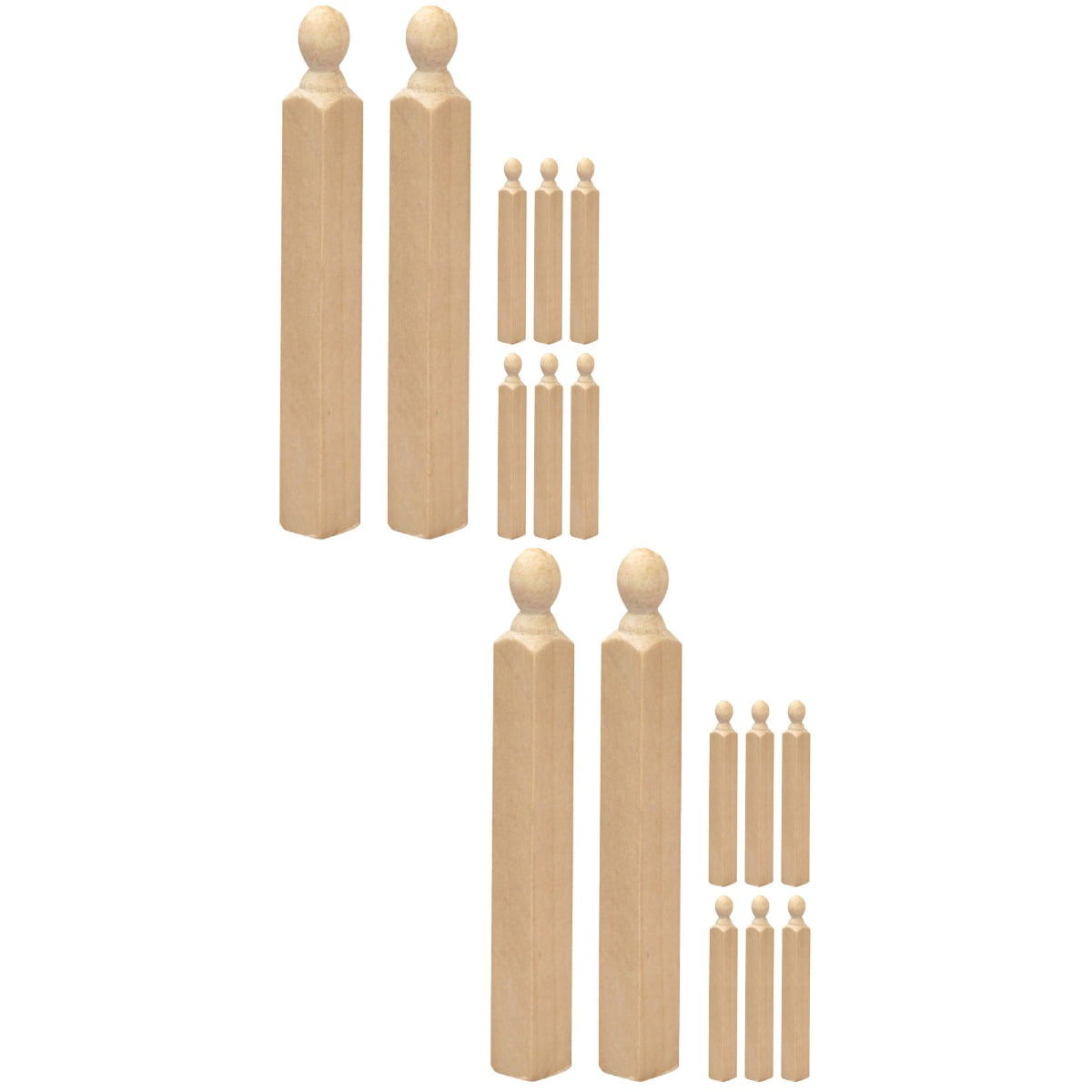 MLINS 16 pcs Mini House Wooden Pillars Diy Mini Pillars Accessories ...