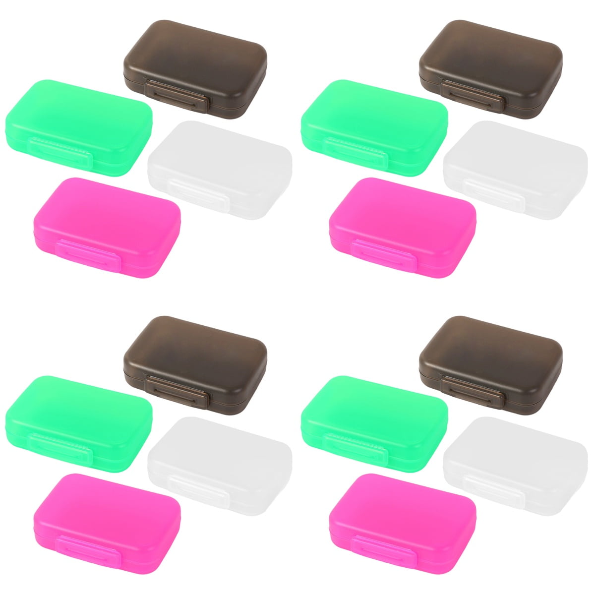 MLINS 16 pcs Small Plastic Storage Containers Organizers Travel Cases ...