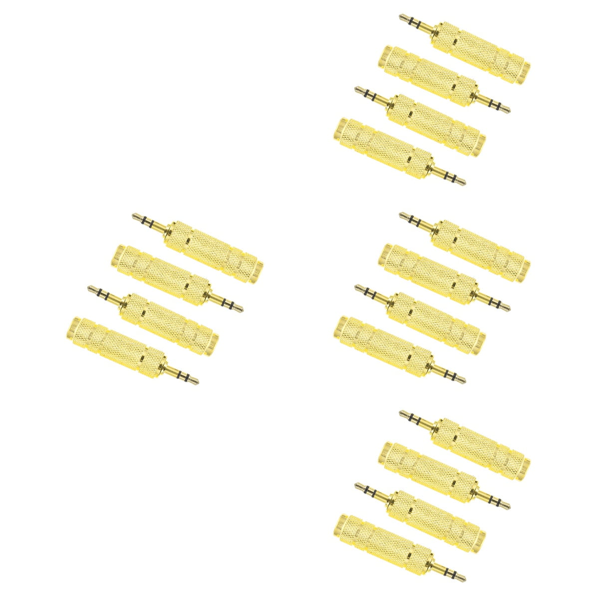 MLINS 16 pcs Stereo Headphone Adapters 3.5mm Male to 6.35mm Female ...