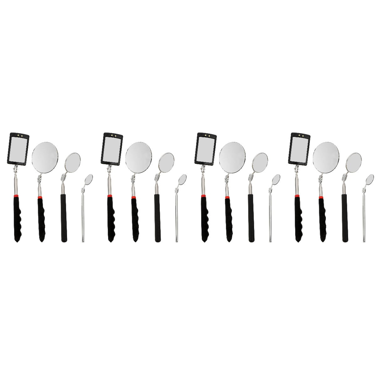 MLINS 16 pcs Telescoping Mirror Mechanic Mirror Extendable Inspection ...