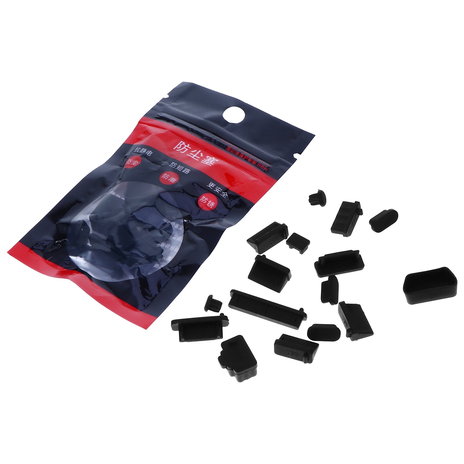 MLINS 160 Pcs/10 Computer Dust Plug Power Charging Host Laptop Black ...