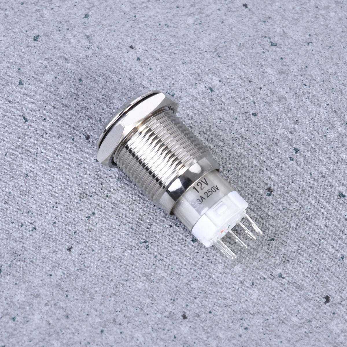 MLINS 16mm Mounting Hole Red LED Ring Momentary Latching Pushbutton ...