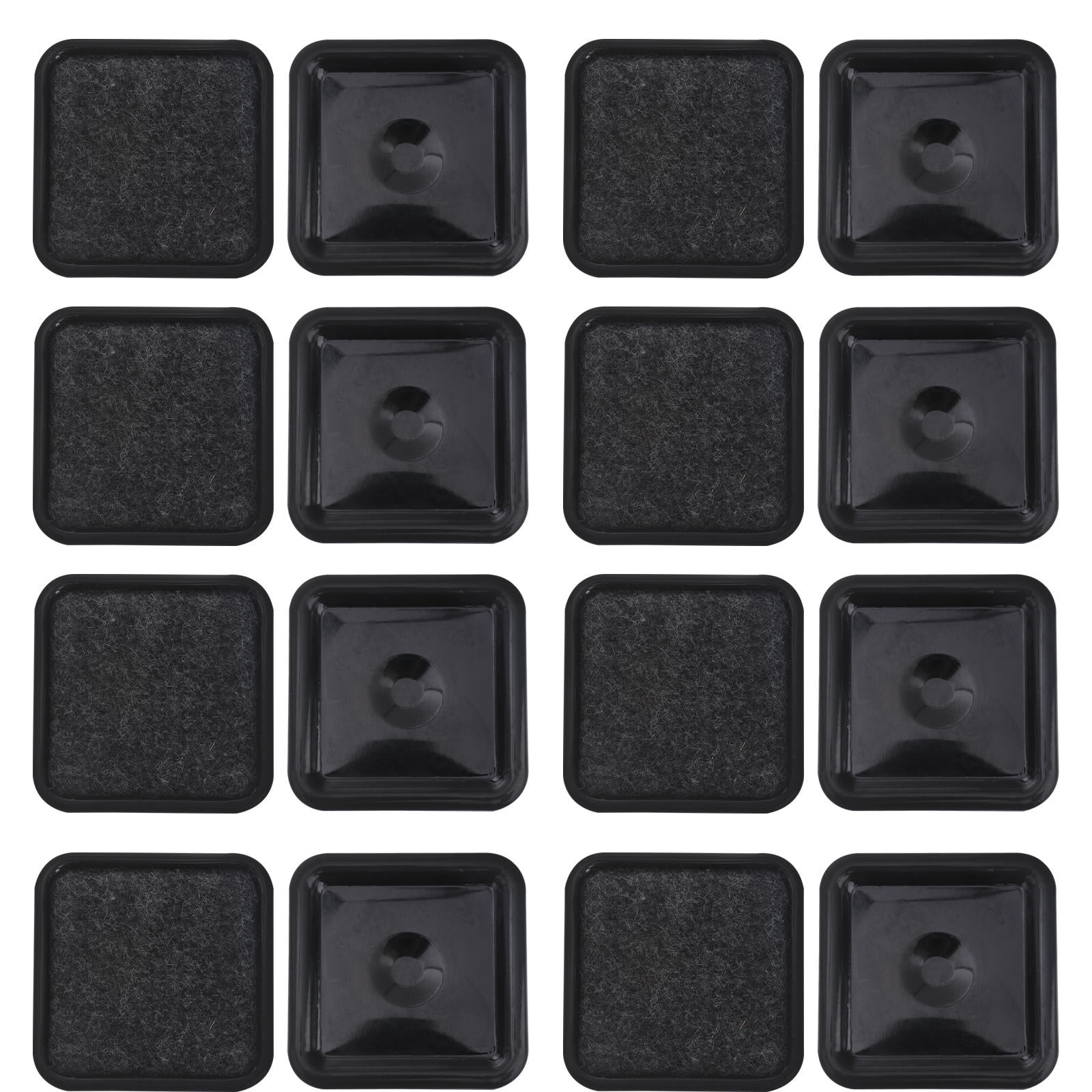 MLINS 16pcs Square Caster Cups Anti-Sliding Floor Protectors Furniture ...