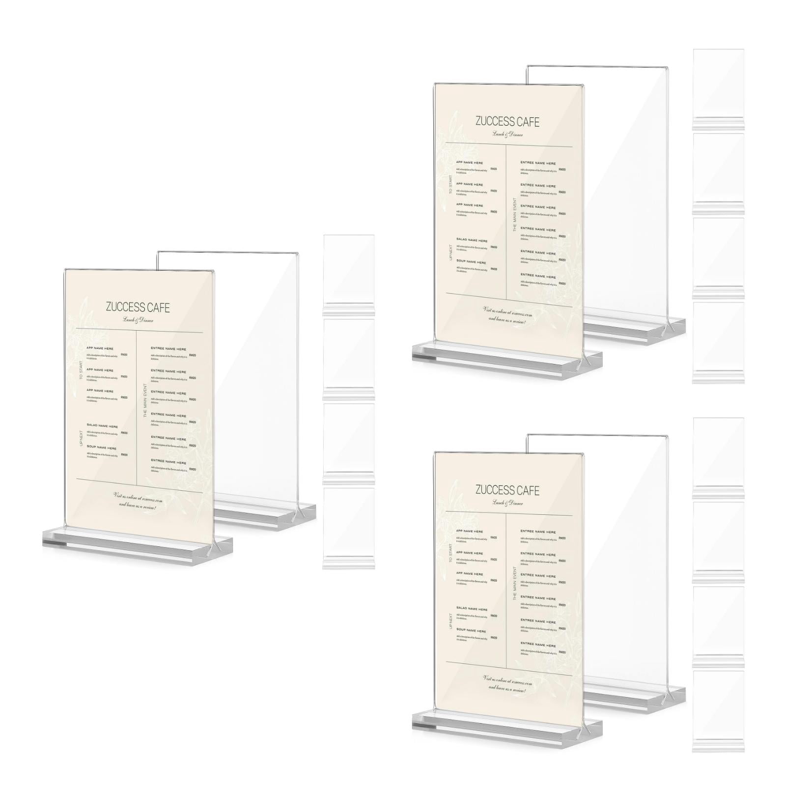 MLINS 18 Pcs Acrylic Sign Holder Display Stand Paper Holder Document ...