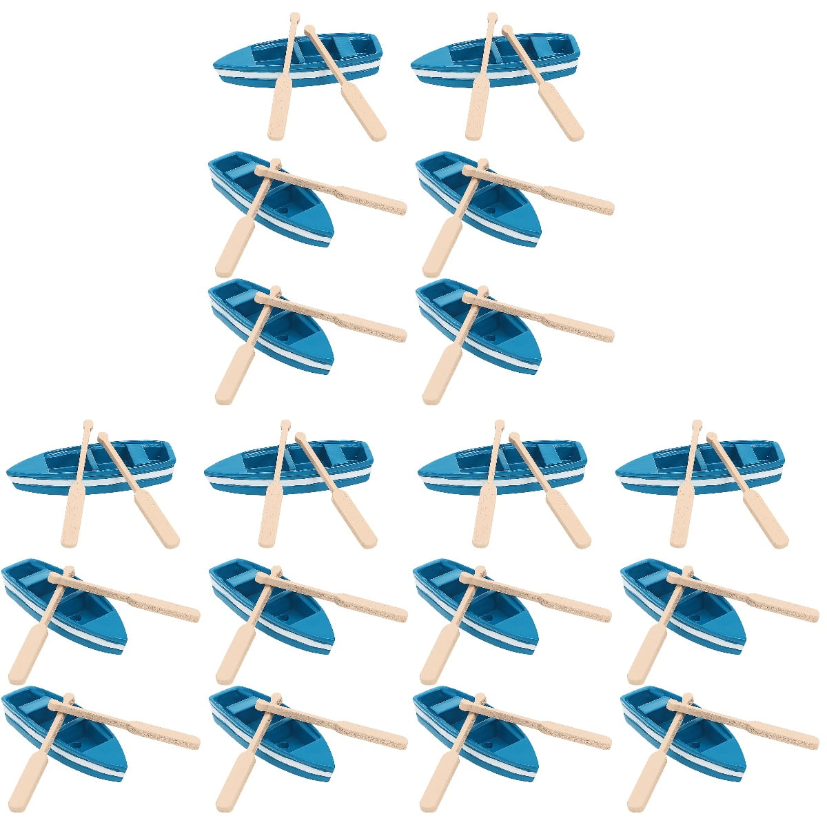 MLINS 18 Pcs Boat Decors Row Boat Wood Boat Mini Boat Ocean Room Decors ...