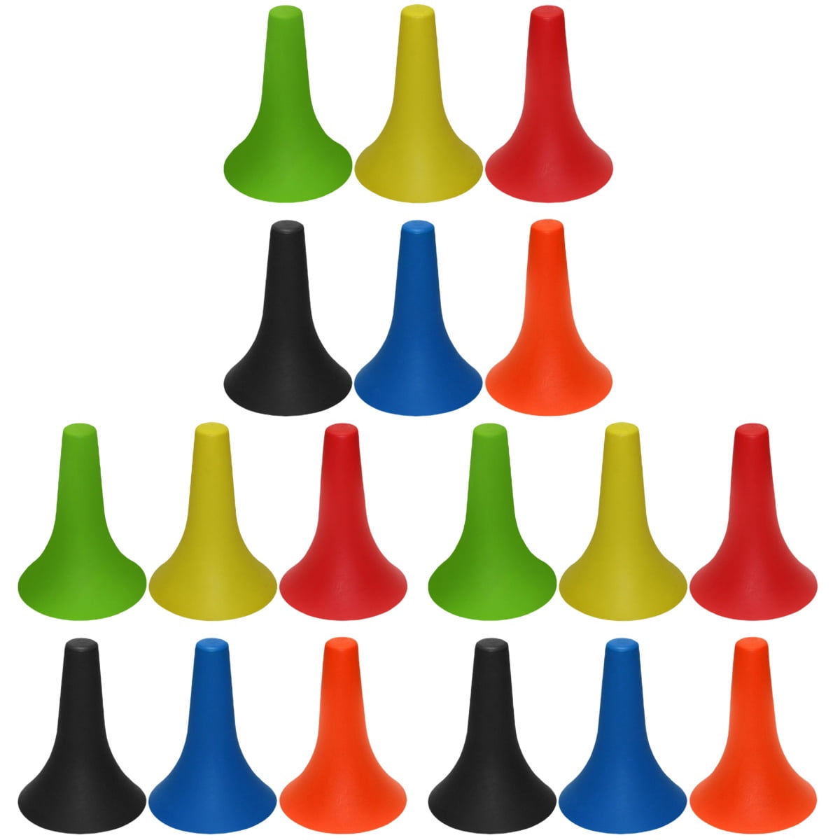 MLINS 18 Pcs Football Obstacle Plastic Sports Cone Plastic Soccer Horns ...