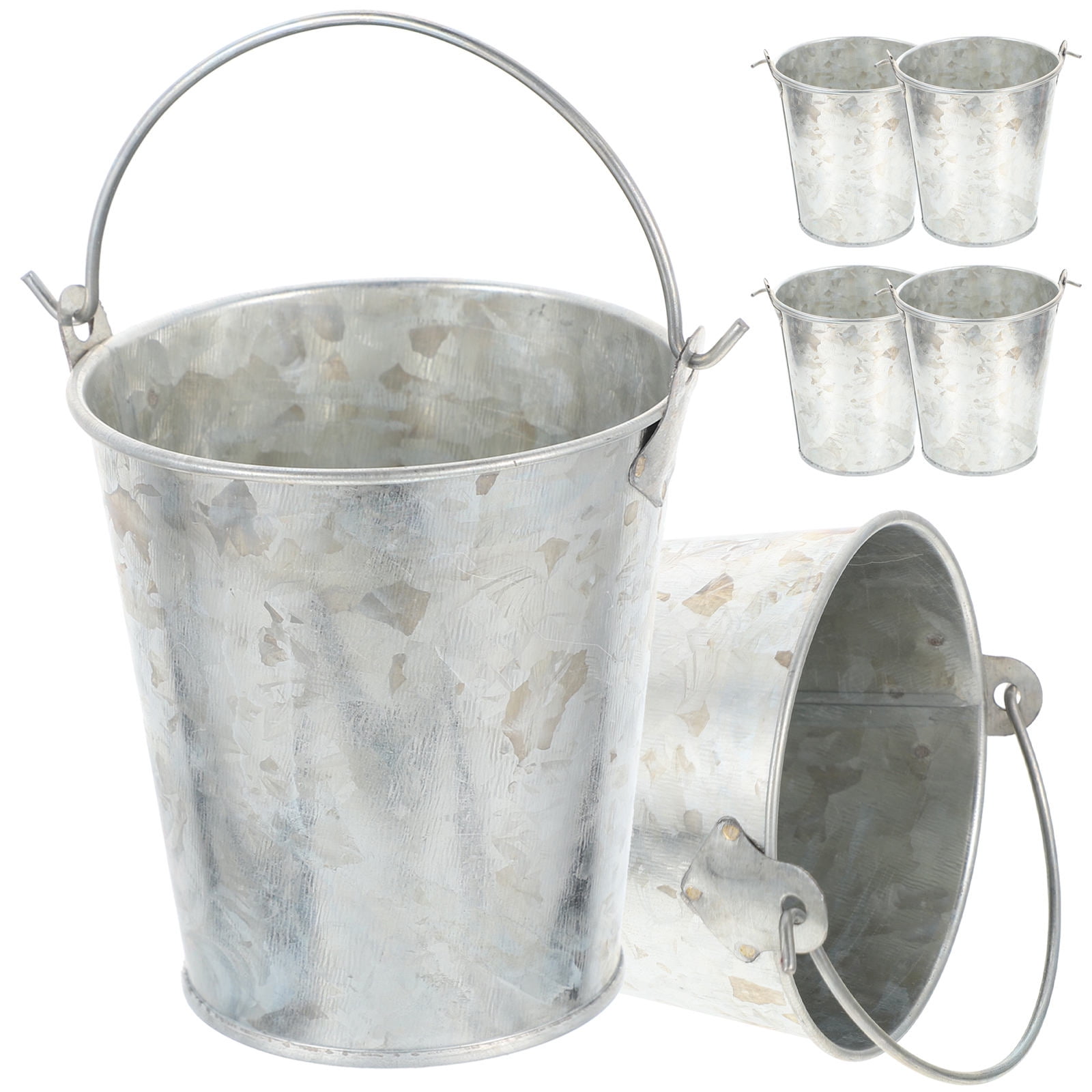 MLINS 18 Pcs Iron Flower Buckets Iron Flower Containers Flower Storage ...