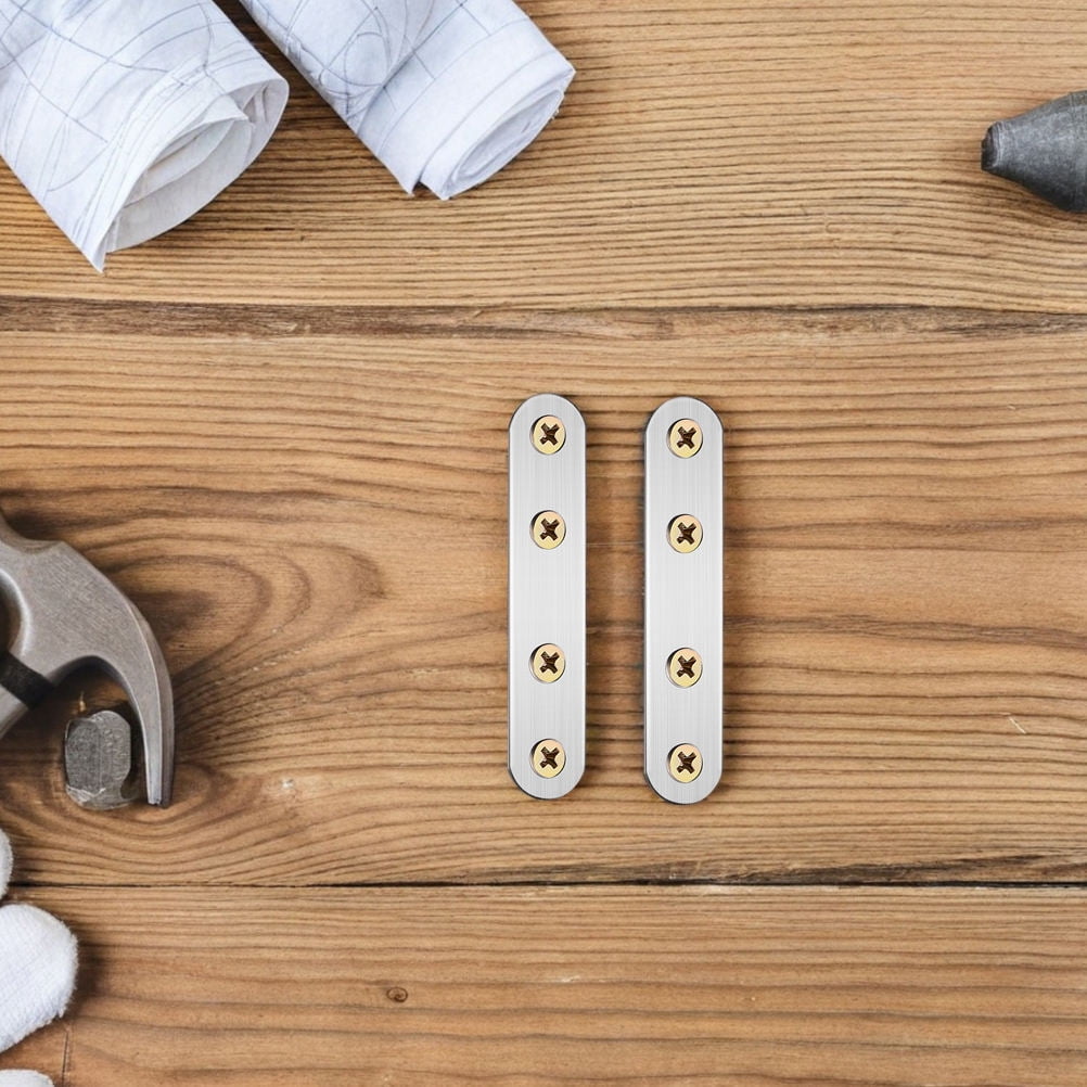 MLINS 18 Pcs Stainless Steel Straight Brackets Flat Mending Plates ...