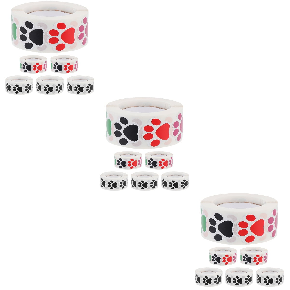 MLINS 18 Rolls Wall Stickers Dog Paw Sticker Lovely Dog Paw Print ...