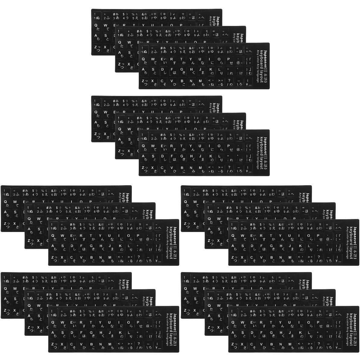 MLINS 18 Sheets Replacement Keyboard Stickers Japanese Language ...