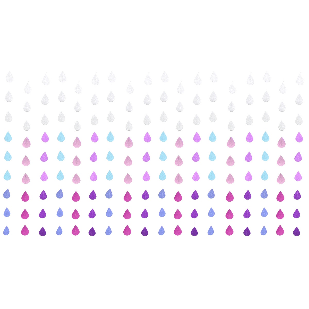 MLINS 18 Strings of Glitter Raindrop Garlands Raindrop Shape Garlands ...