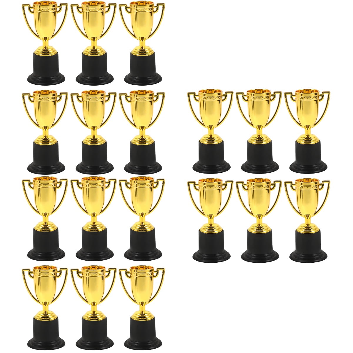 MLINS 18 pcs 10cm Plastic Golden Trophy Student Sports Award Trophy ...