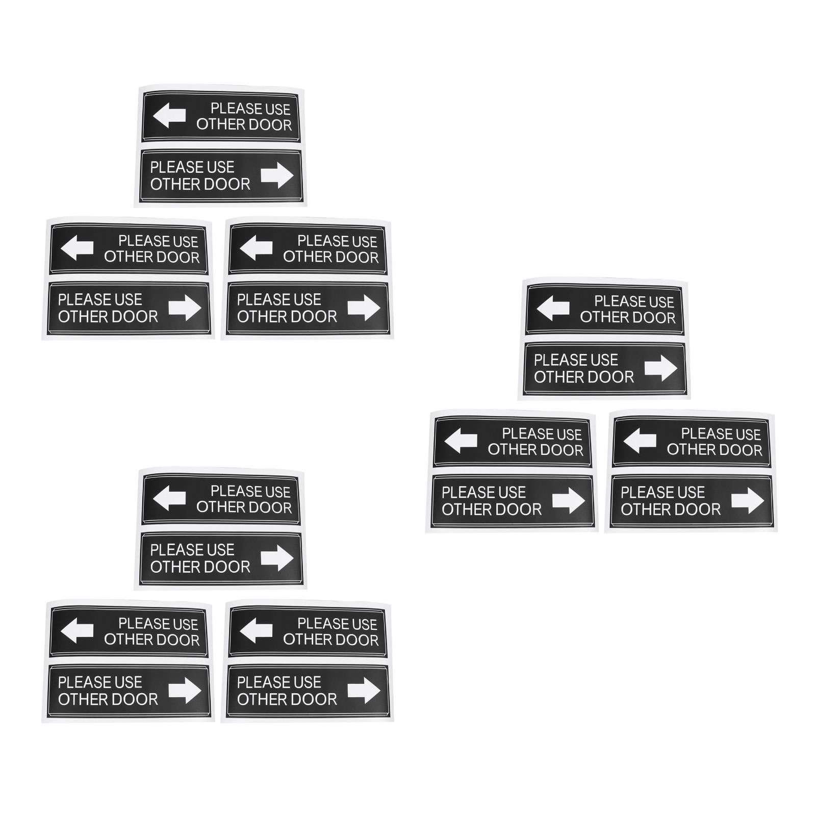 MLINS 18 pcs Creative Door Stickers Please Use Other Door Sign Stickers ...