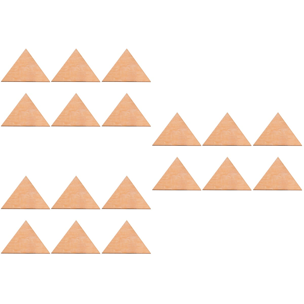 MLINS 18 pcs Eco-friendly Wood Triangular Cutouts Blank Slices for ...