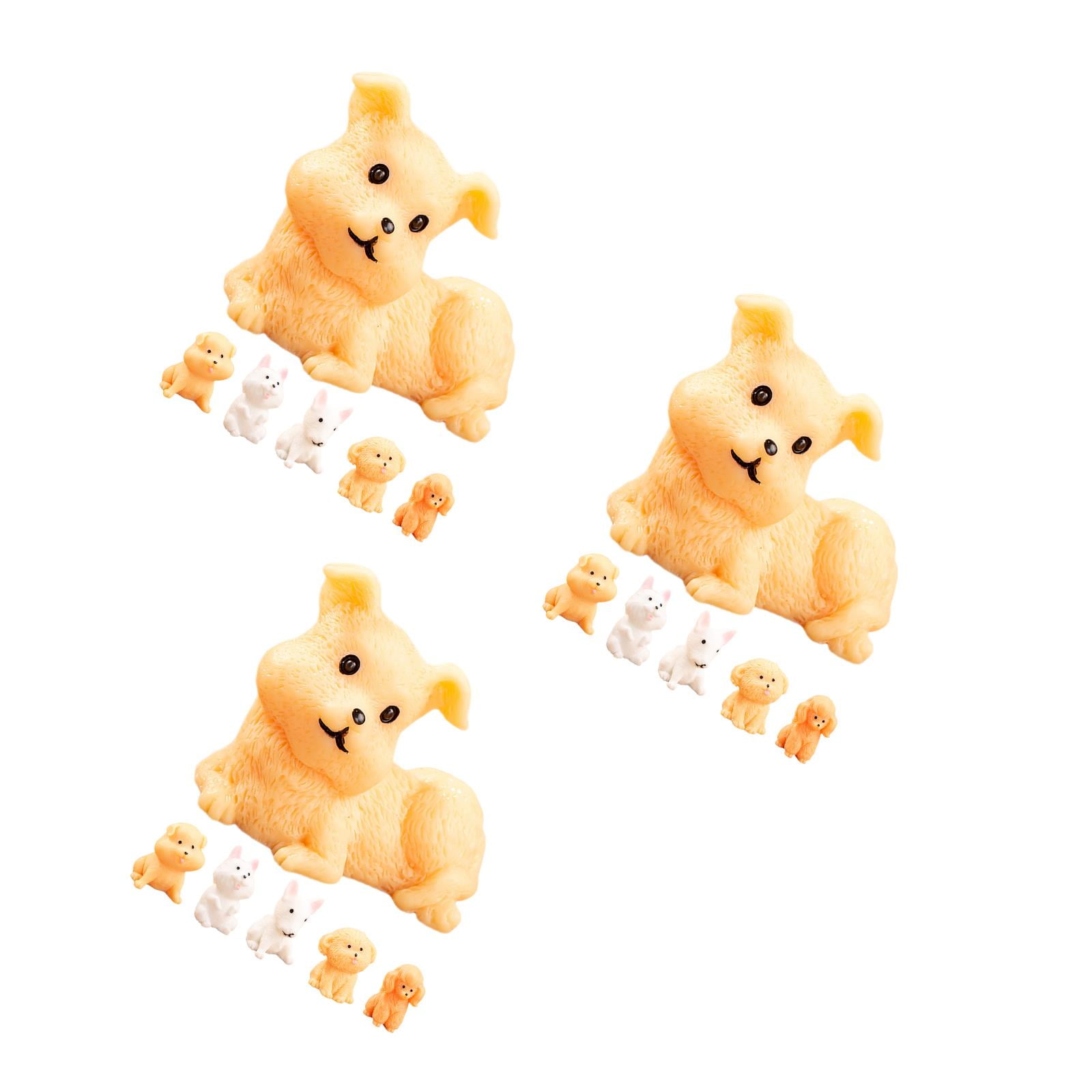 MLINS 18 pcs Miniature Statues Hand-Painted Resin Dog Figurines for ...