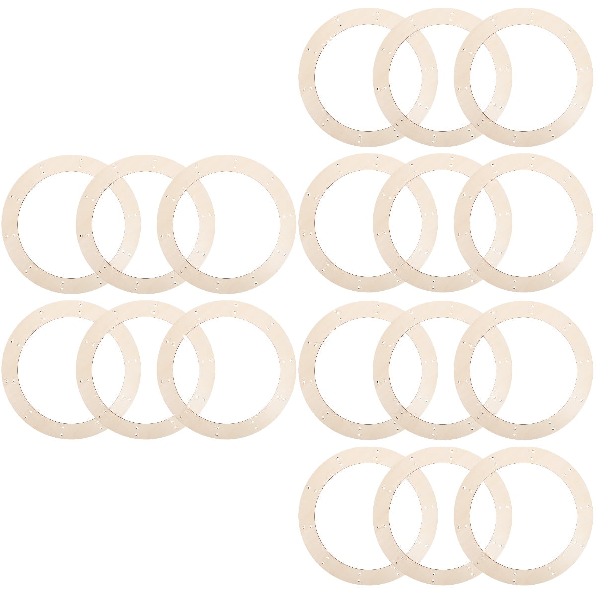 MLINS 18 pcs Round Wreaths Frames DIY Circle Wooden Wreaths Frames ...