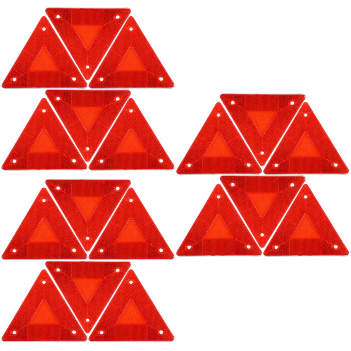 MLINS 18 pcs Slow Moving Triangle Warning Signs Vehicle Safety Triangle ...