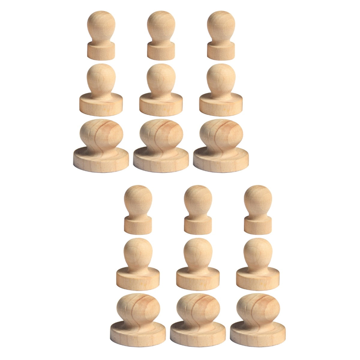 MLINS 18 pcs Wood Drawer Knobs Unfinished Cabinet Knobs Mushroom ...