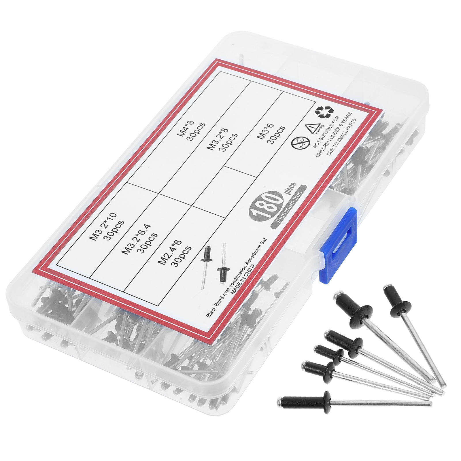 MLINS 180pcs Blind Rivets Flange Pop Rivet Replacement Rivets Fastener ...