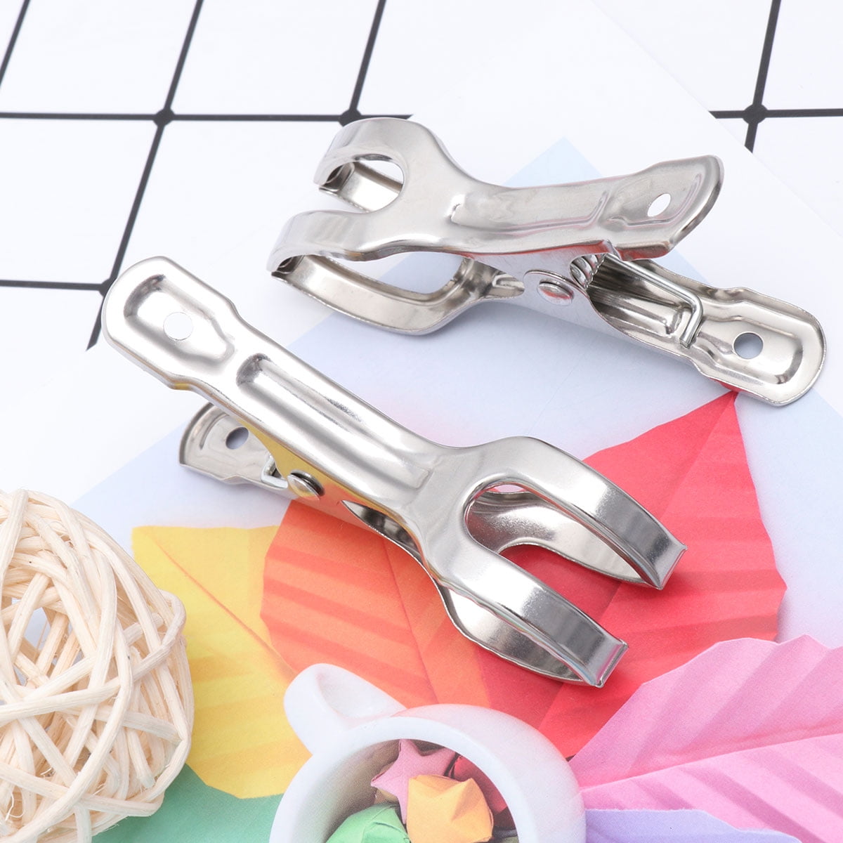 MLINS 18Pack Windproof Silver Stainless Steel Clips for Towel and ...