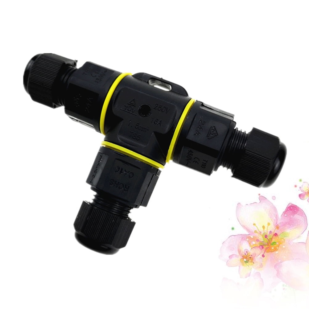 MLINS 1PC Cable Waterproof Connector T-shaped Power Cable Joint Outdoor ...