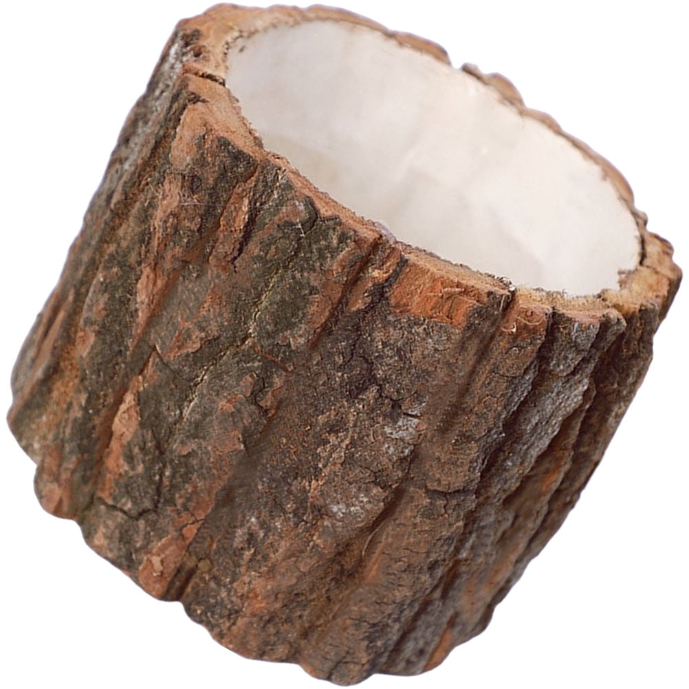 MLINS 1Pack 12X12X10CM Faux Wood Stump Planter Tree Stump Shaped Home ...