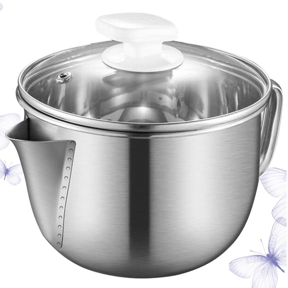 MLINS 1Pack Cooking Fat Separator Oil Filter Pot 15x5.5in Stainless ...