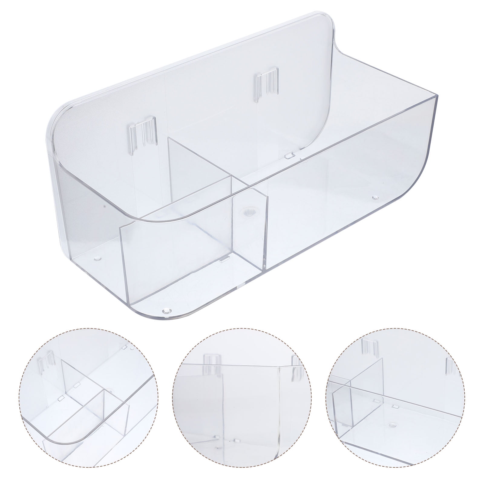 MLINS 1Pack Modern Plastic Vanity Box Wall-mounted Makeup Organizers ...