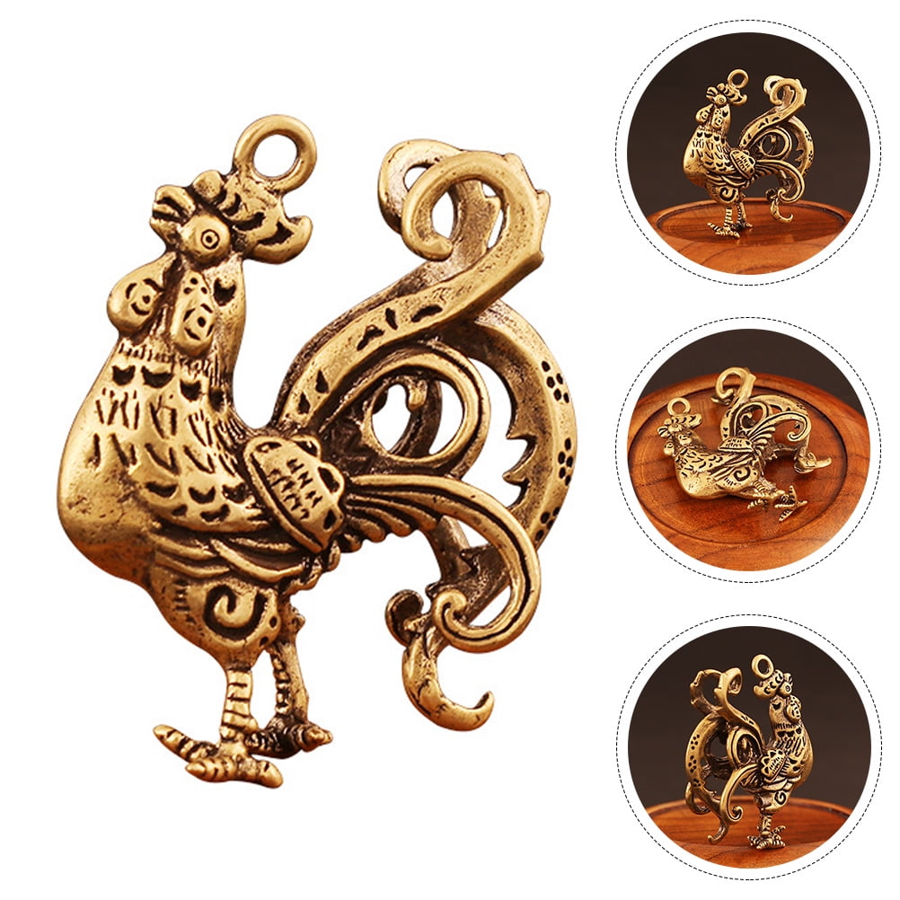 MLINS 1Pack Rooster Modeling Craft Metal Rooster Desktop Decor For ...
