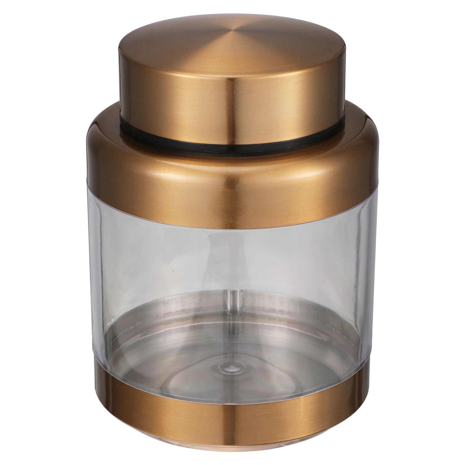 MLINS 1Pack Stainless Steel Storage Jar Golden Transparent 3.93X2.95X5 ...