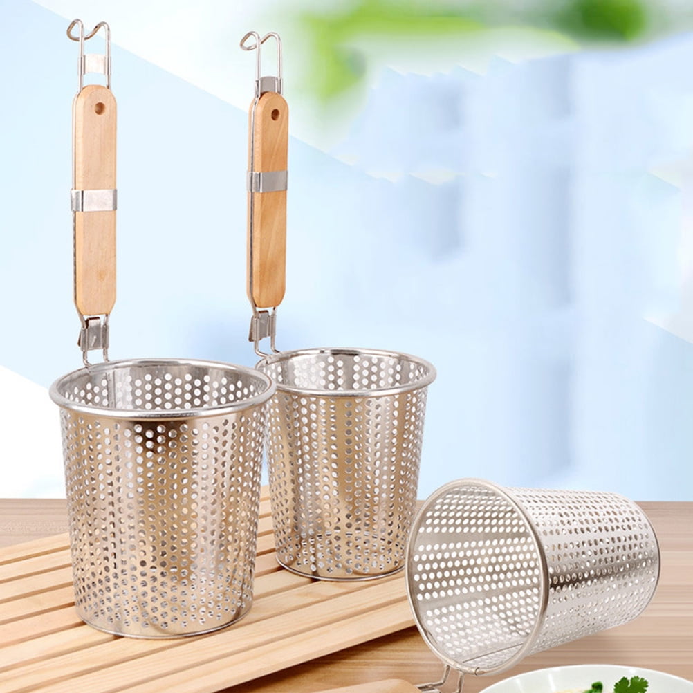 MLINS 1Pack Stainless Steel Strainer For Professional Chefs With Hooked ...