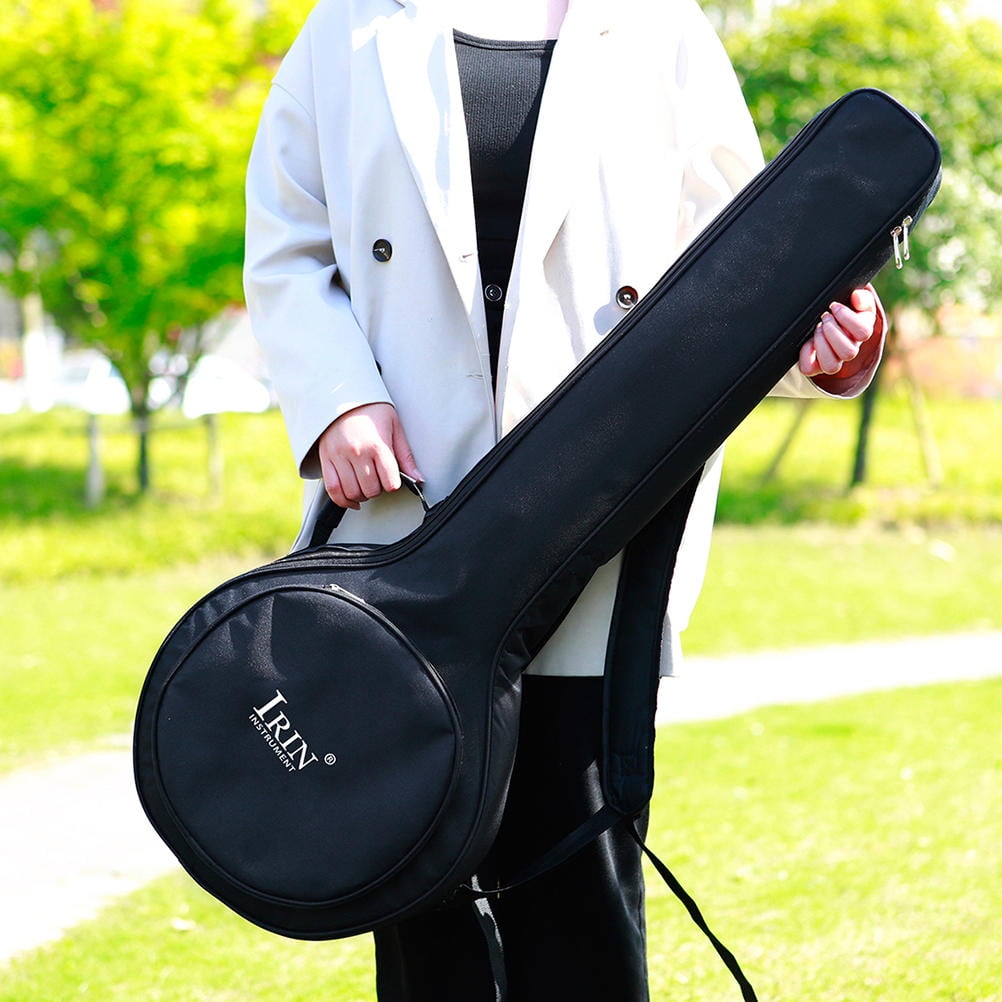 MLINS 1Pc 5-String Musical Instrument Storage Pouch Banjo Case (Black ...