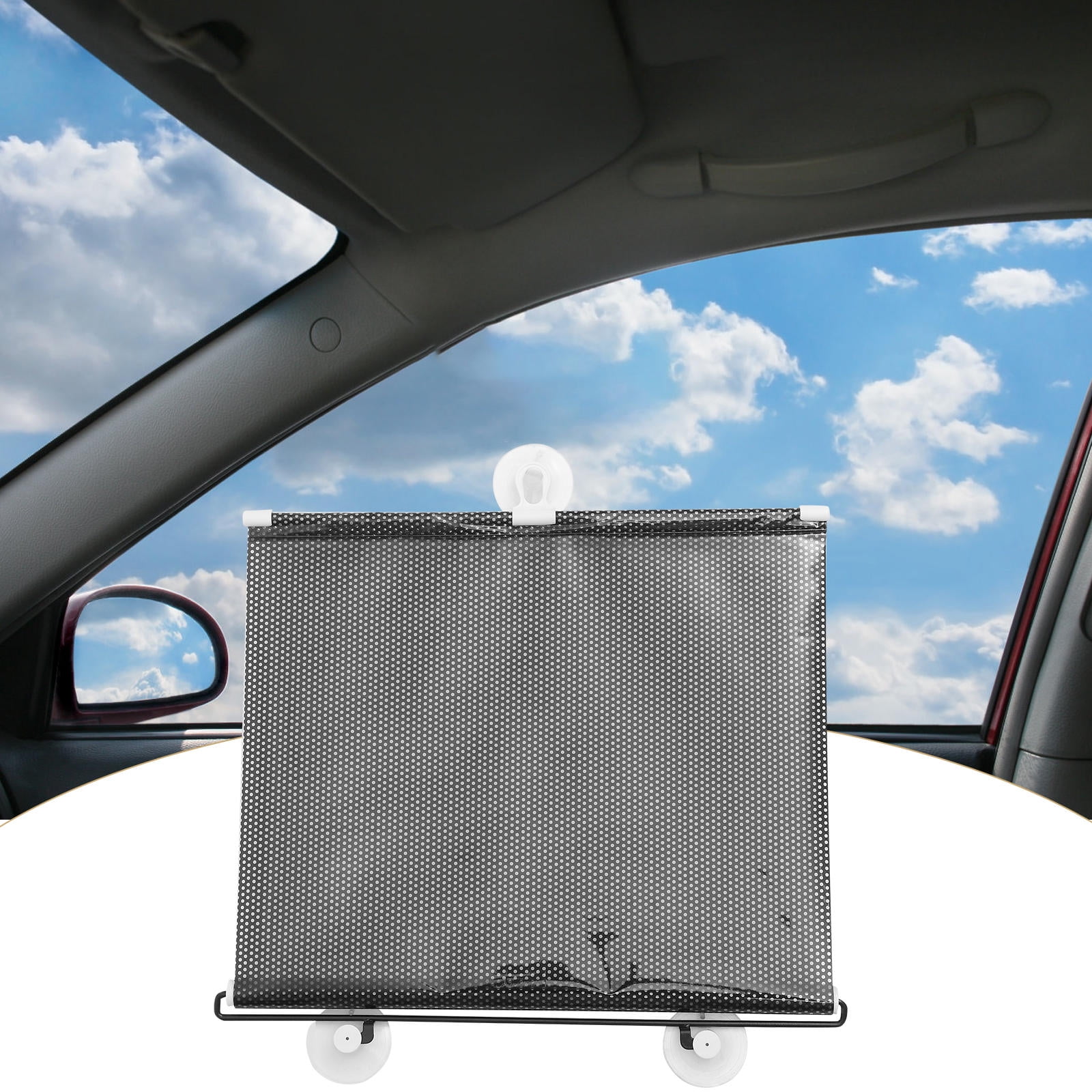 MLINS 1Pc Car Window Sunshade Automatic Retractable Windshield Curtain ...