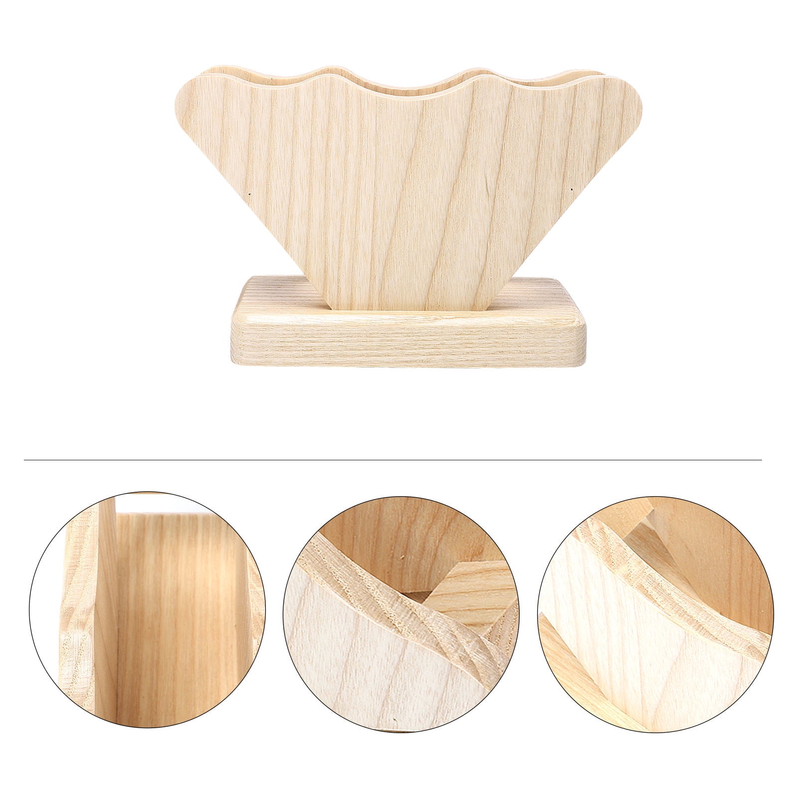 MLINS 1Pc Creative Coffee Filter Paper Storage Stand Wooden Filter ...